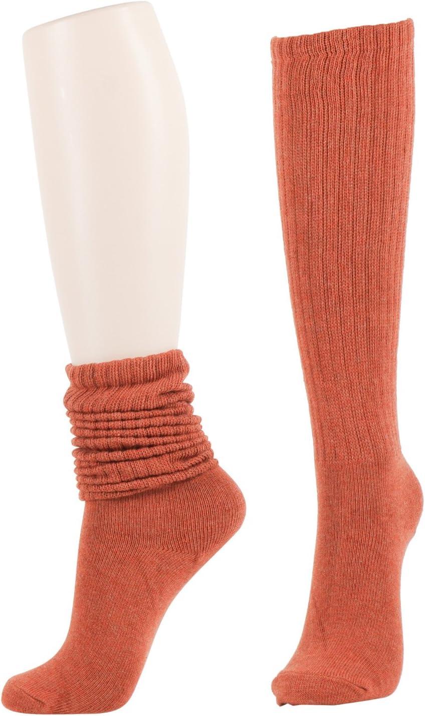 Amazon.com: WOWFOOT Women Scrunch Socks Knit Soft Warm Casual Fall ...