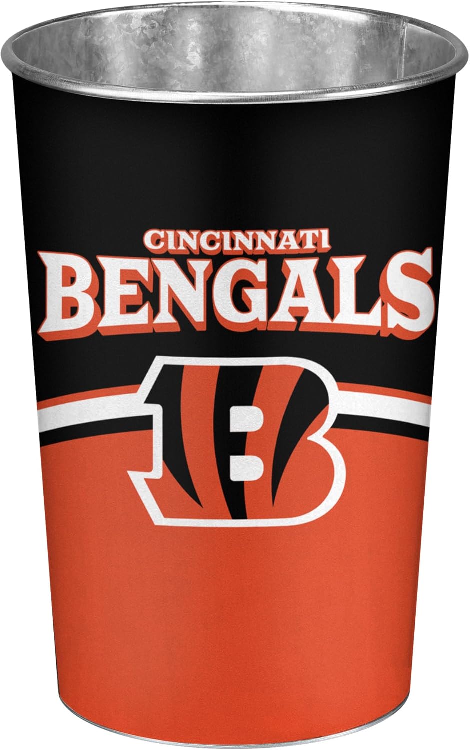 Amazon.com : FOCO Cincinnati Bengals NFL Team Stripe Waste Basket ...
