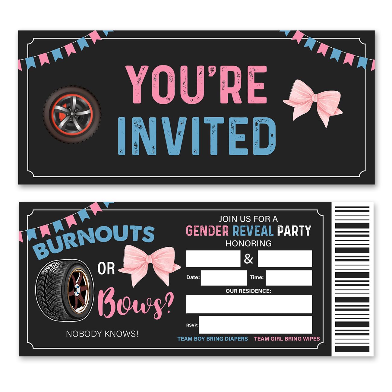 Gender Party Invitation Templates