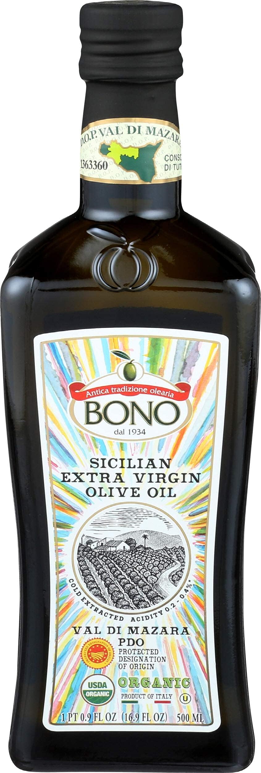 Amazon.com : Bono Val di Mazara Sicilian PDO Organic Extra Virgin Olive ...