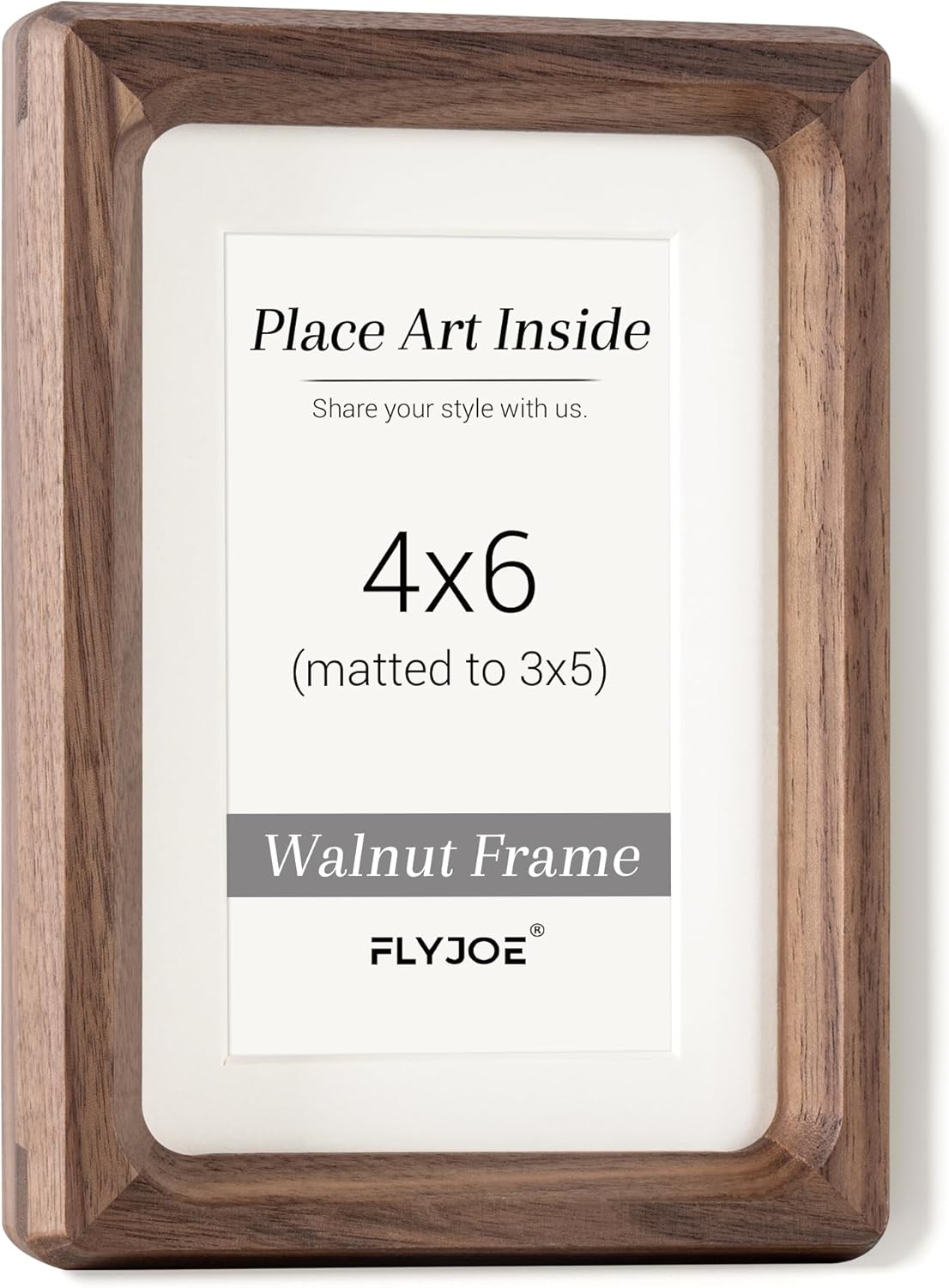 Amazon.com - 4x6 Picture Frame, USA-Sourced Natural Walnut Wood Photo ...