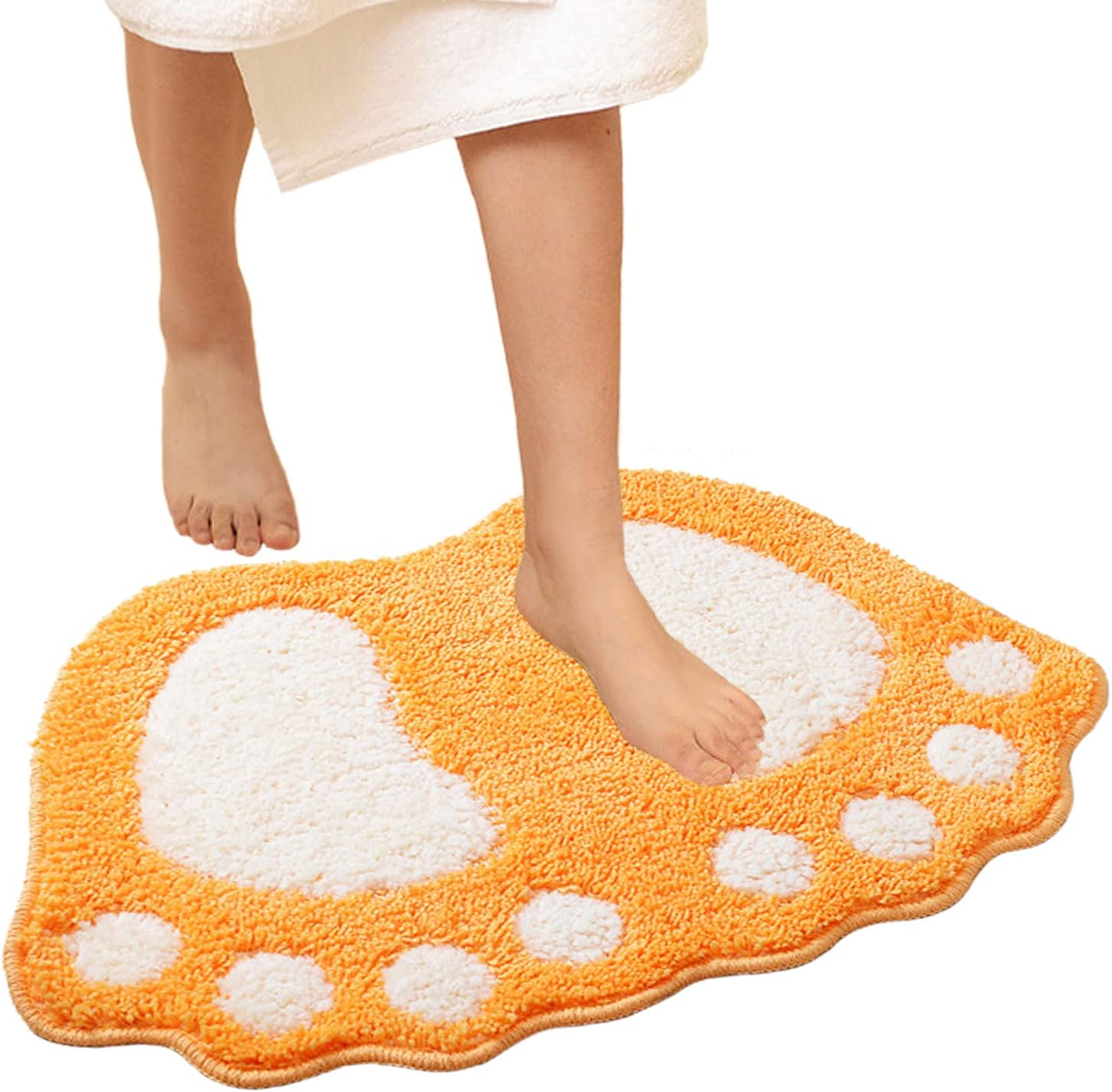 Amazon.com: WAN YUNJU Bathroom Rugs Mats, Cute Paw Foot Shape Plush ...