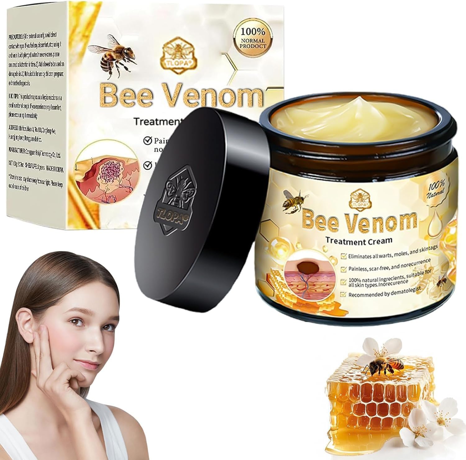 Amazon.com: Bee Venom Skin Treatment Cream, 2024 New Bee Venom Repair ...