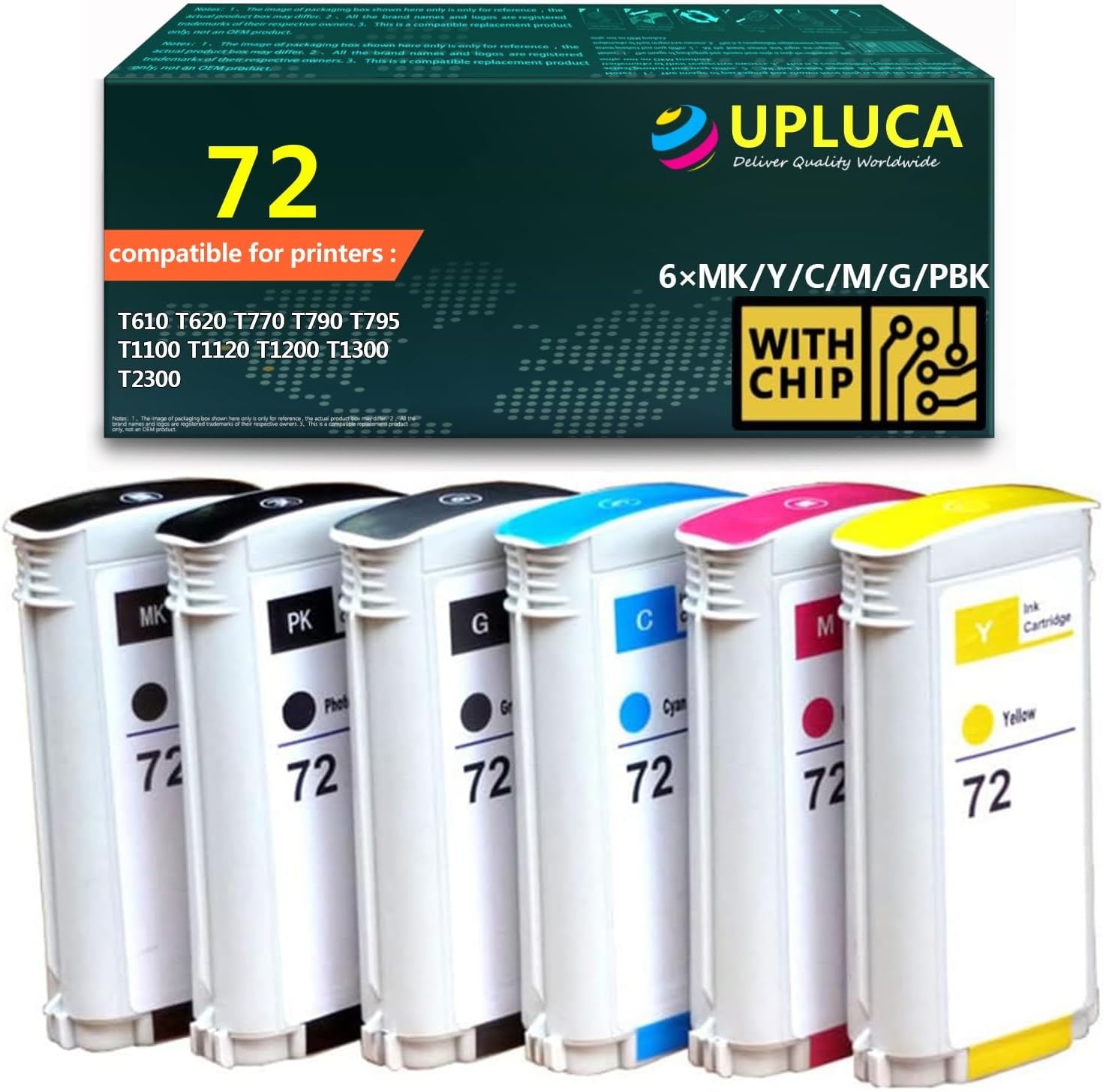 Amazon.com: 72 Ink Cartridge High Yield Compatible with HP 72 C9403A ...