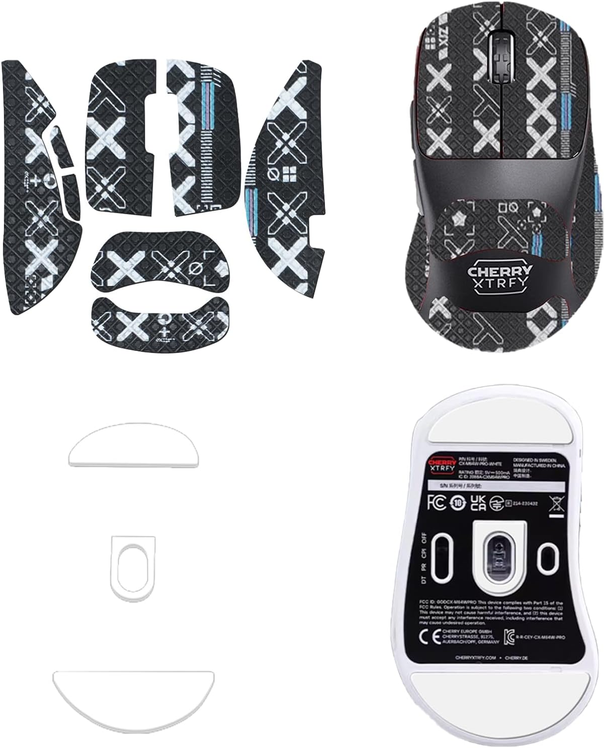 Amazon.com: NOUKAJU Mouse Grip Tape for Cherry XTRFY M64/M64 Pro ...