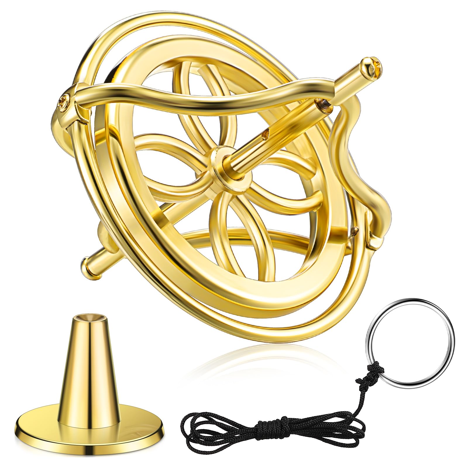 Amazon.com: Weewooday Gyroscope Gold Gyroscope Balance Metal Anti ...