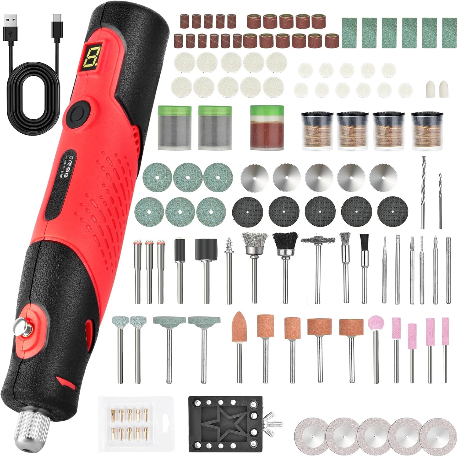 Multifunctional Rotary Tools Mini Drill Machine: 4.2v Mini Cordless ...