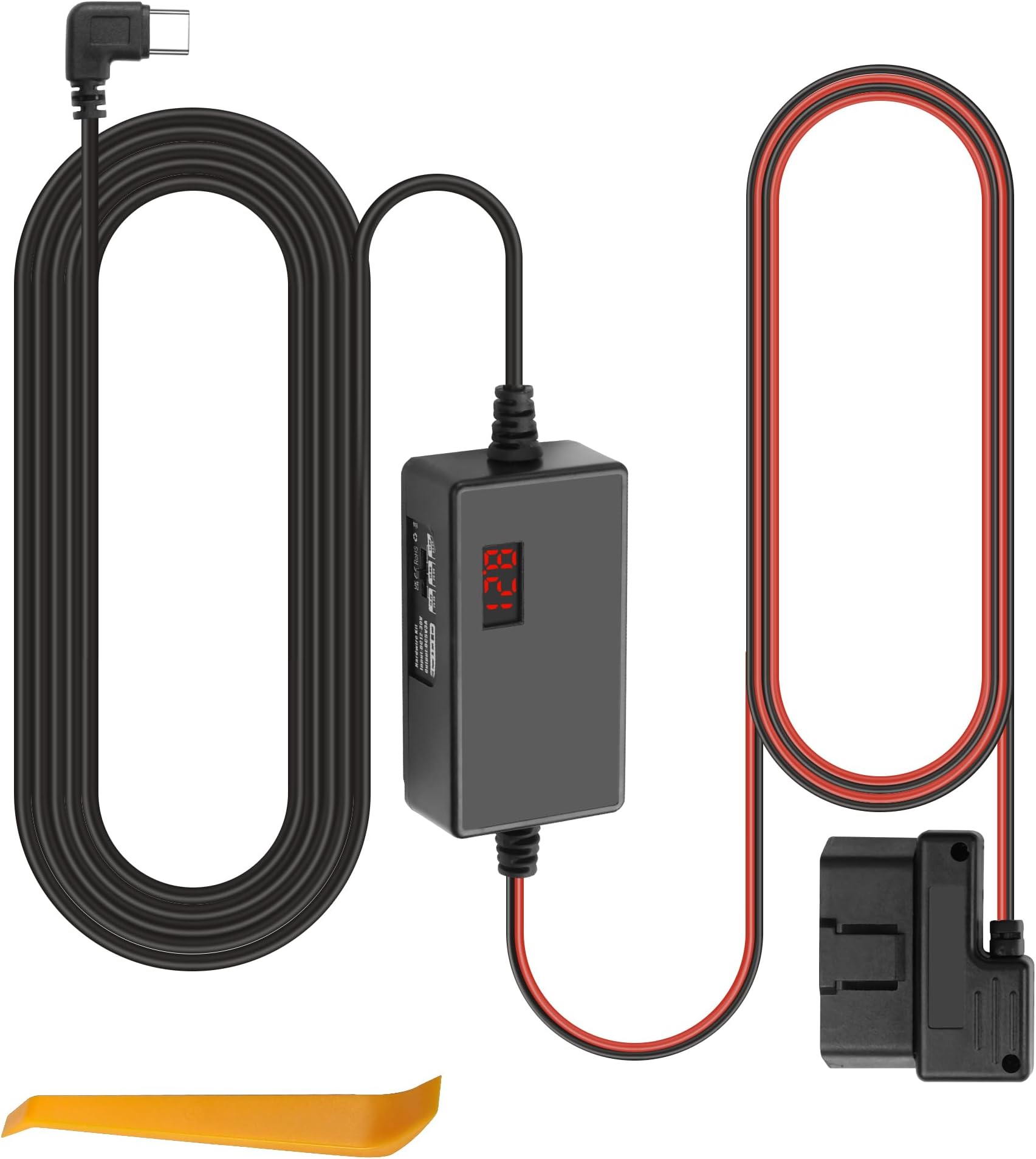 MEIRIYFA OBD OBD2 Power Cable for Dash Camera, OBD2 to USB C Charger ...