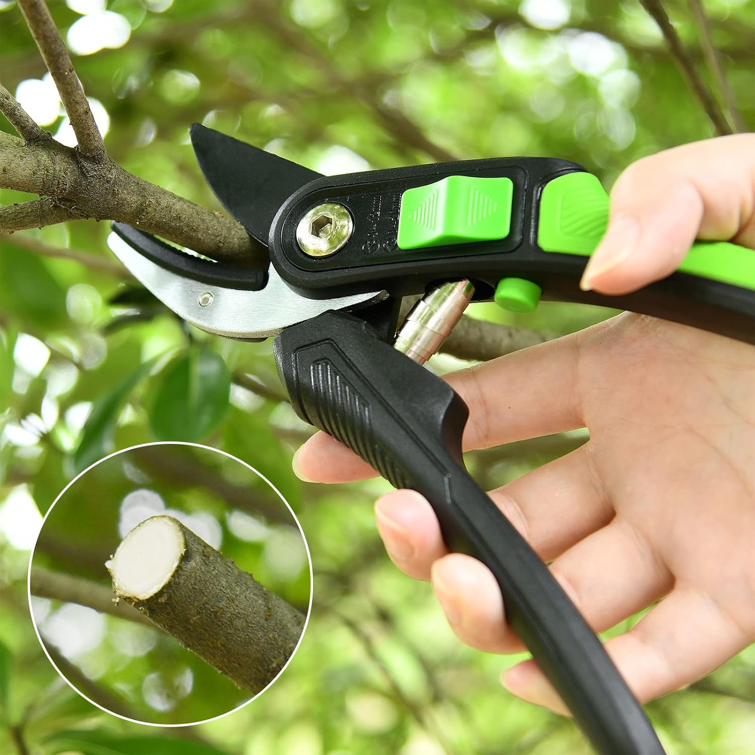GARDTECH secateurs, Professional Anvil Pruning Shears with 2-Speed ...