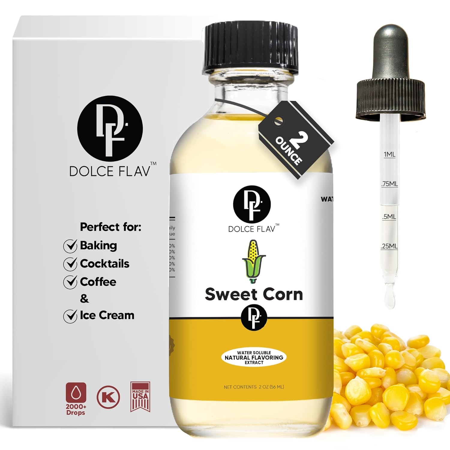 Amazon.com: Dolce Flav Natural Sweet Corn Extract – 2 Ounce Water ...