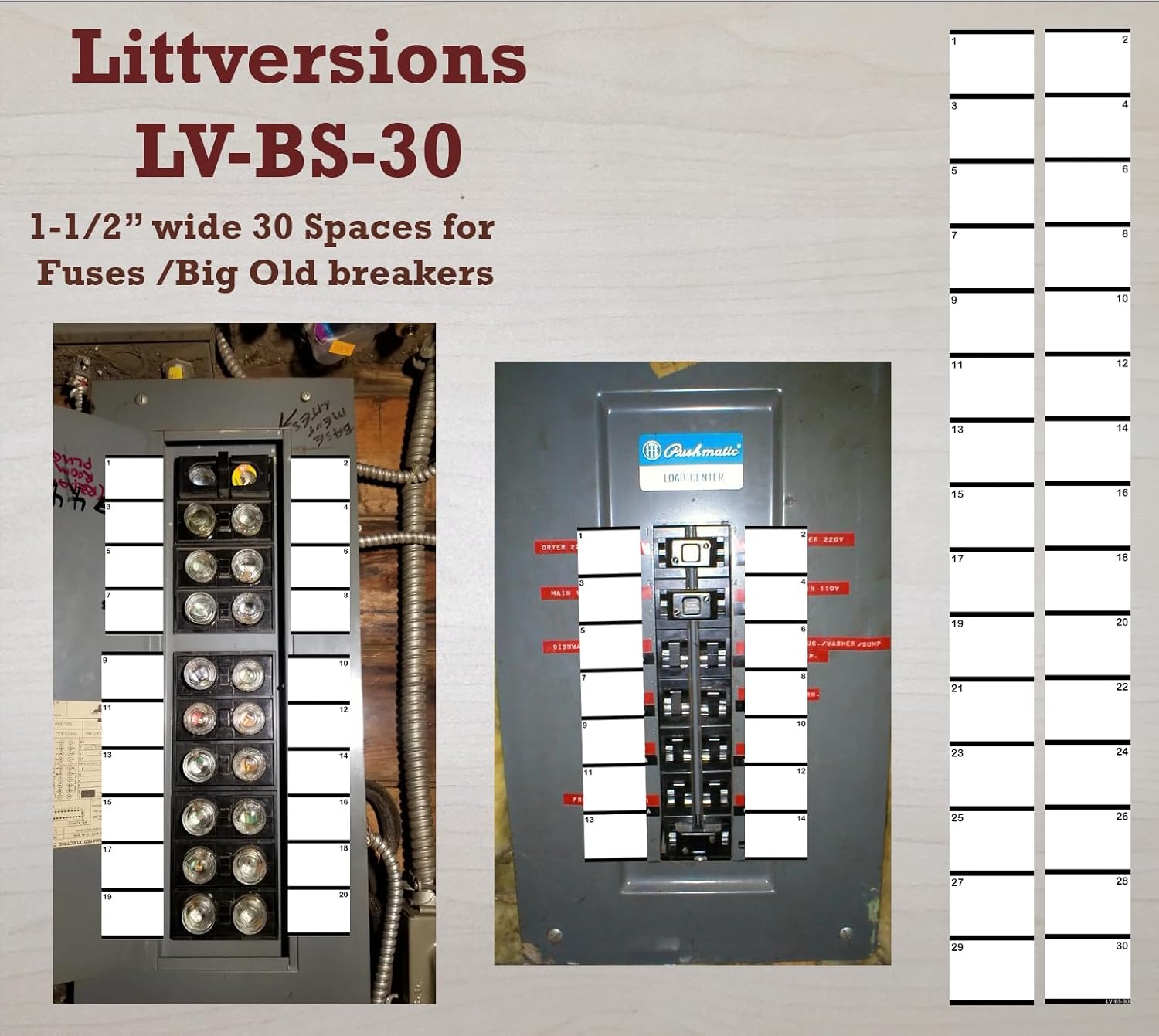 Amazon.com : Littversions Fuse Box Circuit Breaker Panel Directory ...