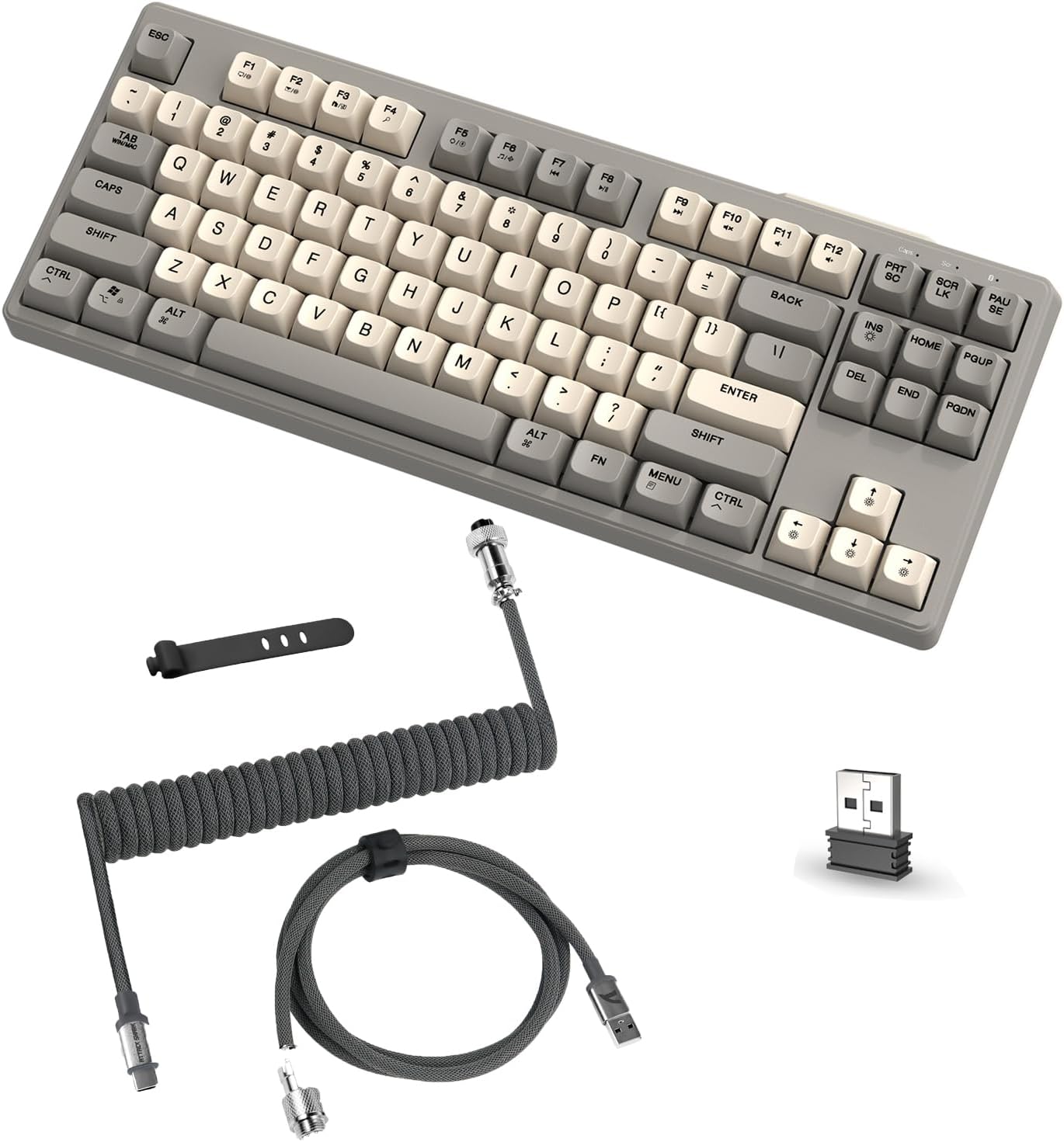Amazon.com: ATTACK SHARK Gaming Keyboard with Custom Coiled USB-C Cable ...