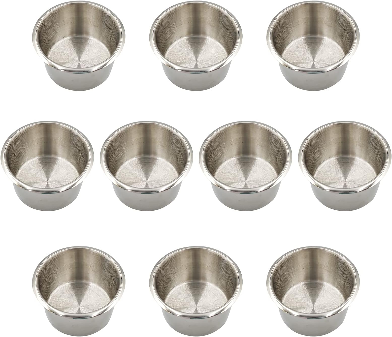 Amazon.com: Game Table Cup Holder Insert - 10 Pack Stainless Steel ...