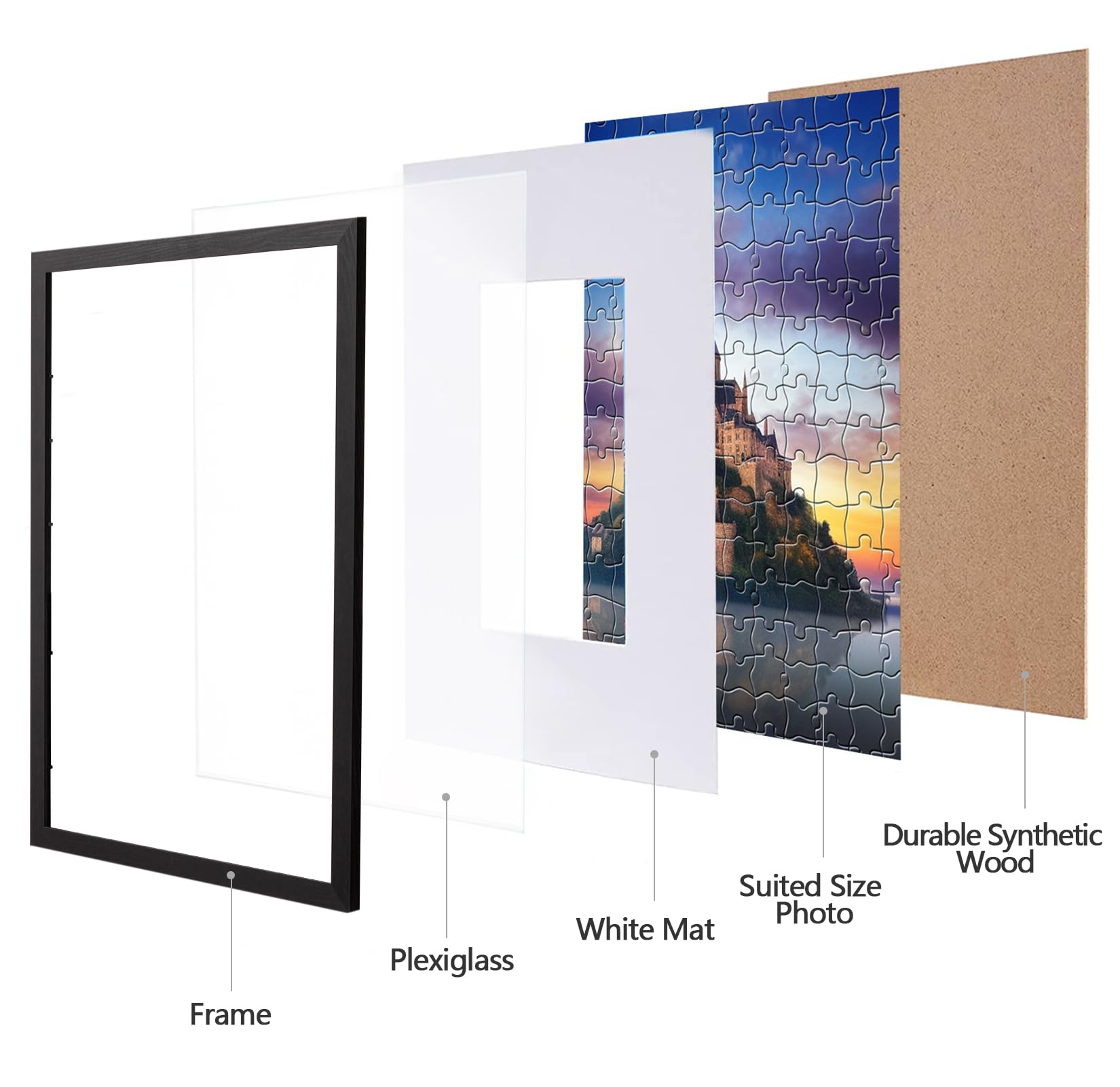 eletecpro 20x30 Picture Frame for Puzzles, Poster Frame for Decorating ...