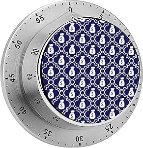 Amazon.com: Navy Blue Money Bag Kitchen Digital Timer Stainless Steel ...