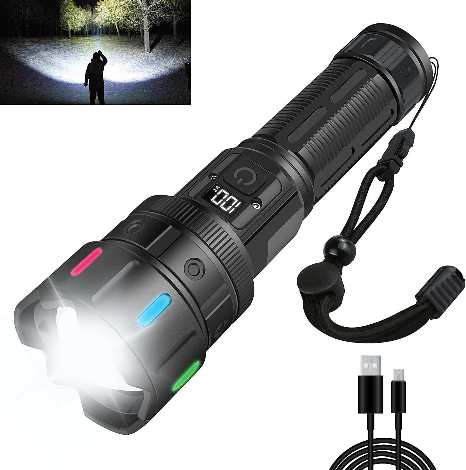 WindFire Torches LED Super Bright, 500000 Lumens Rechargeable Torch ...