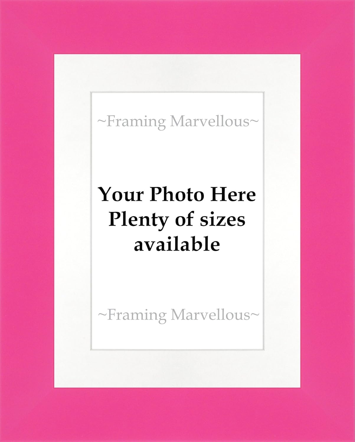 Framing Marvellous Pink Finish Photo Picture Frame - (5x3” pic (8x6 ...