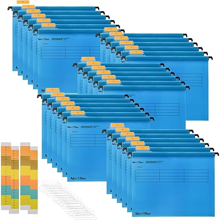 A4 Suspension Files, MerryNine 30PCS Polypropylene Filing Cabinet ...