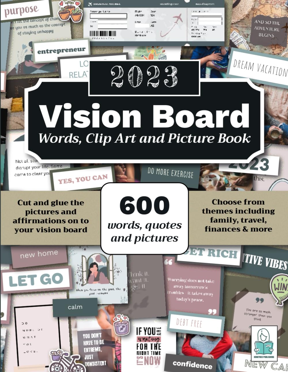 2023 Vision Board Words, Clip Art, Pictures and Cutouts: 600 Words ...