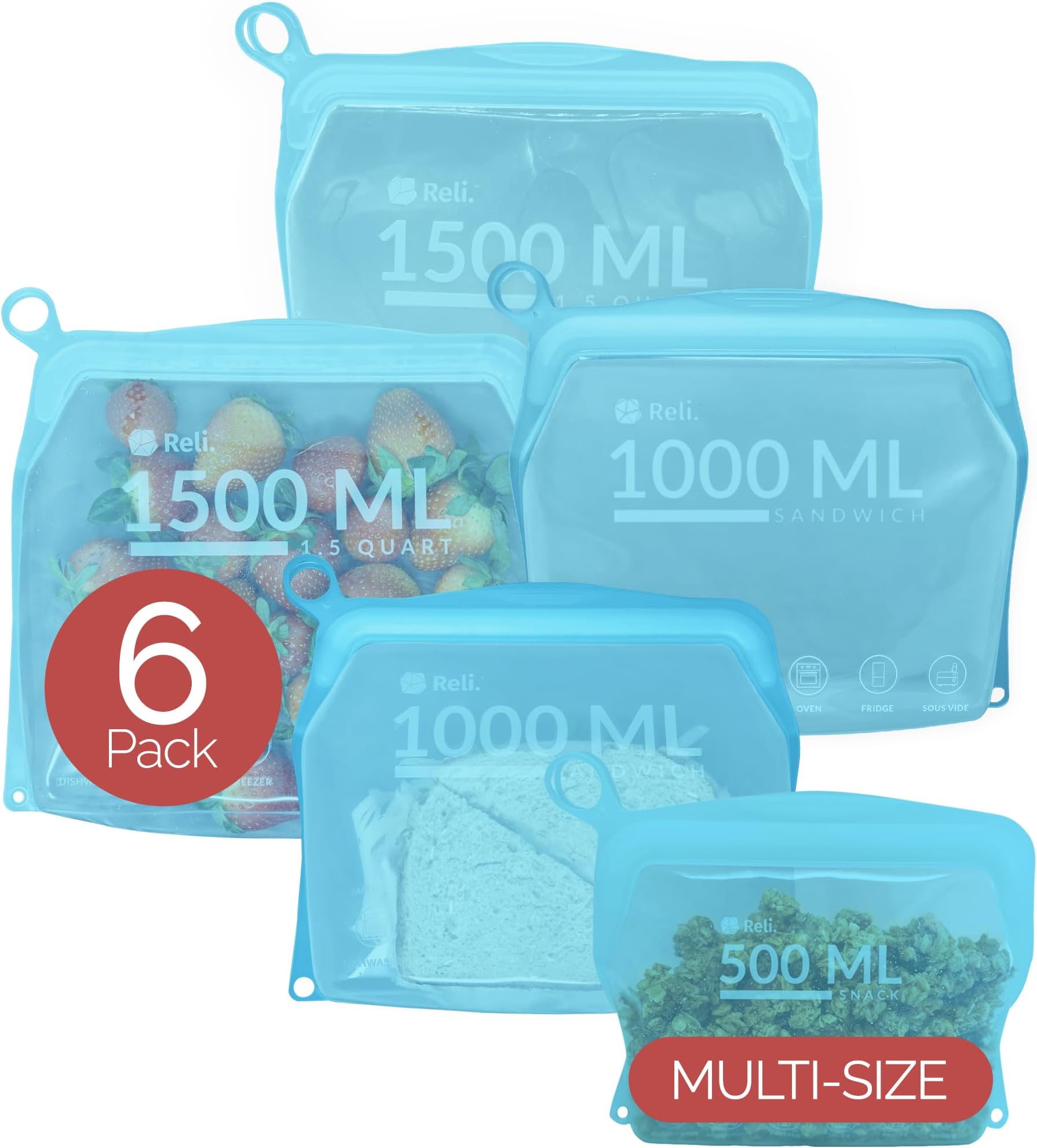 Amazon.com: ECOOPTS Soup Freezer Bags 500 ml ~1000ml Capacity Curry ...