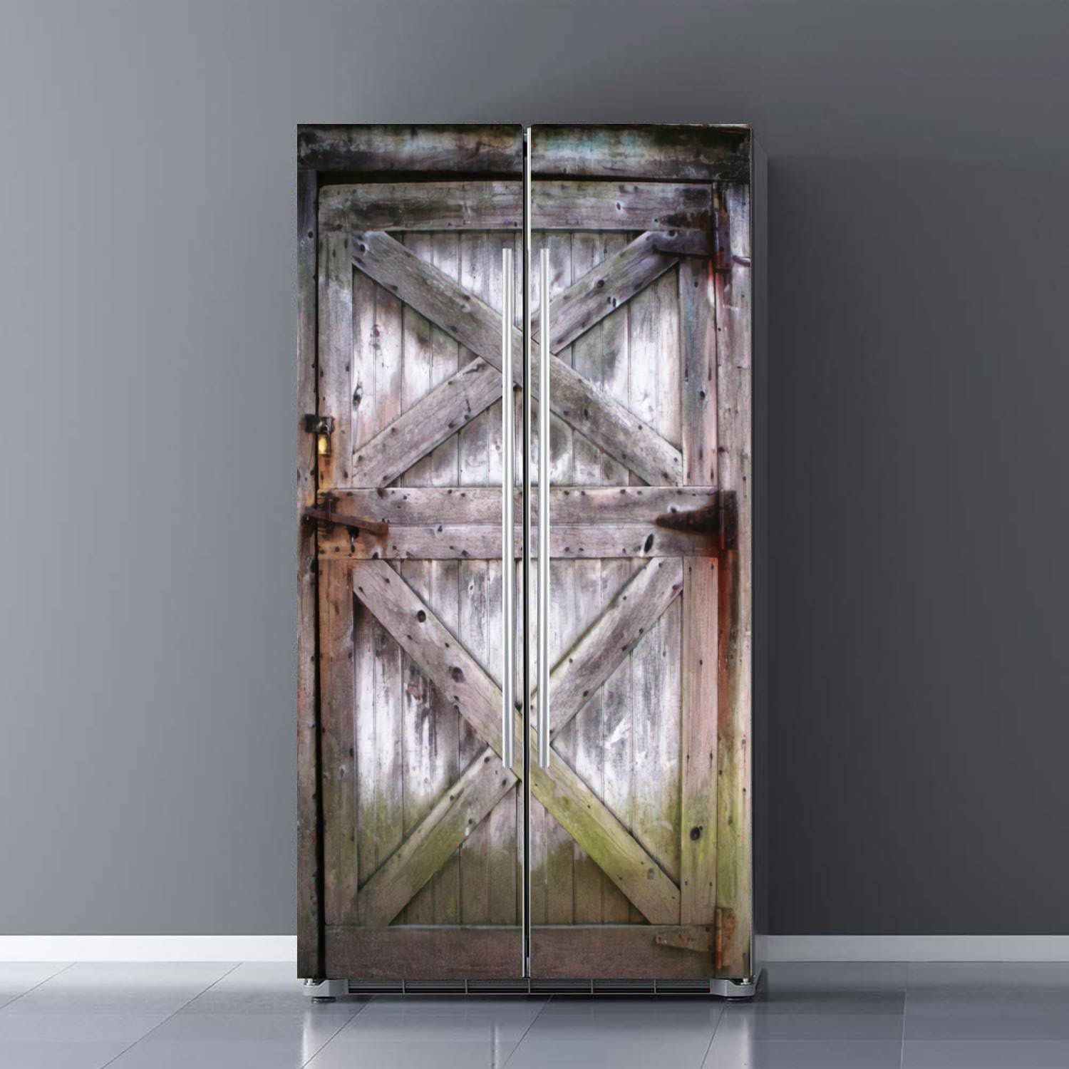 Amazon.com: Self Adhesive Vinyl Refrigerator Wrap Set - Distressed ...