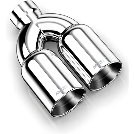 Amazon.com: MZS Exhaust Tip, Stainless Steel 2.5" Inlet 3.5" Outlet 9.5 ...