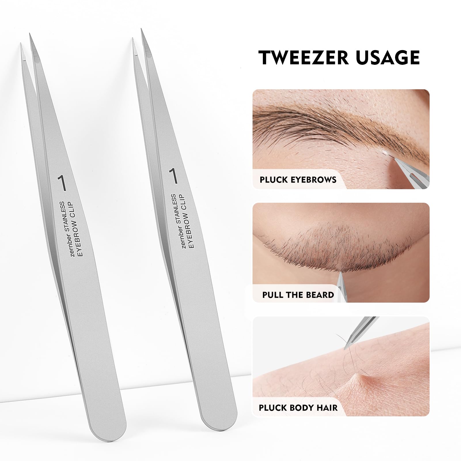 Snapklik.com : Pointed Tweezers For Women Facial Hair, NO Gaps ...