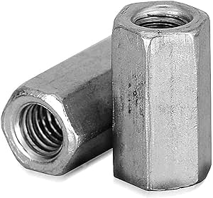 DOJA Industrial | Hex Coupling Long Rod Nuts | M10 | Pack 24 | Threaded ...