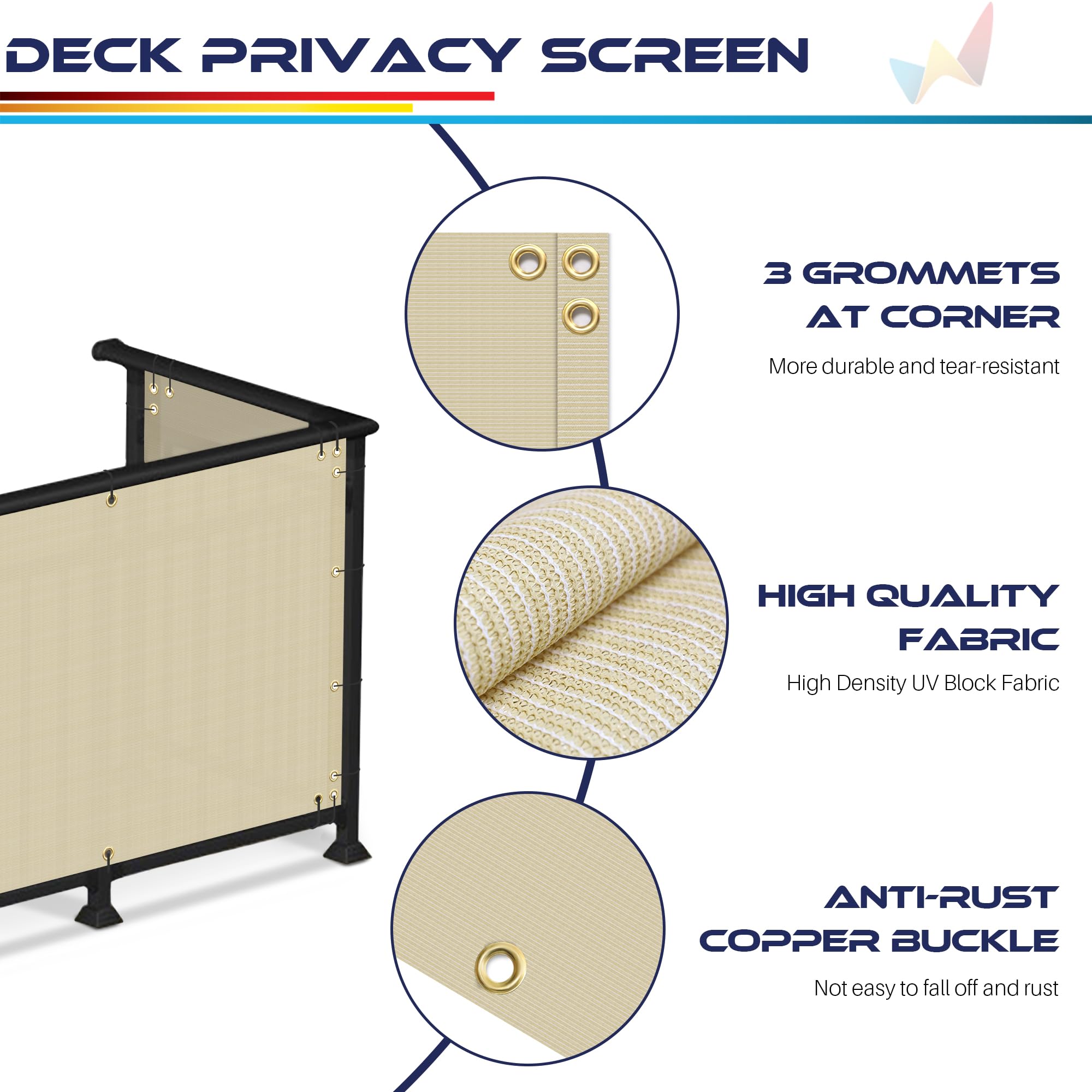 Snapklik.com : Windscreen4less 3x10 Deck Balcony Privacy Screen Fence ...