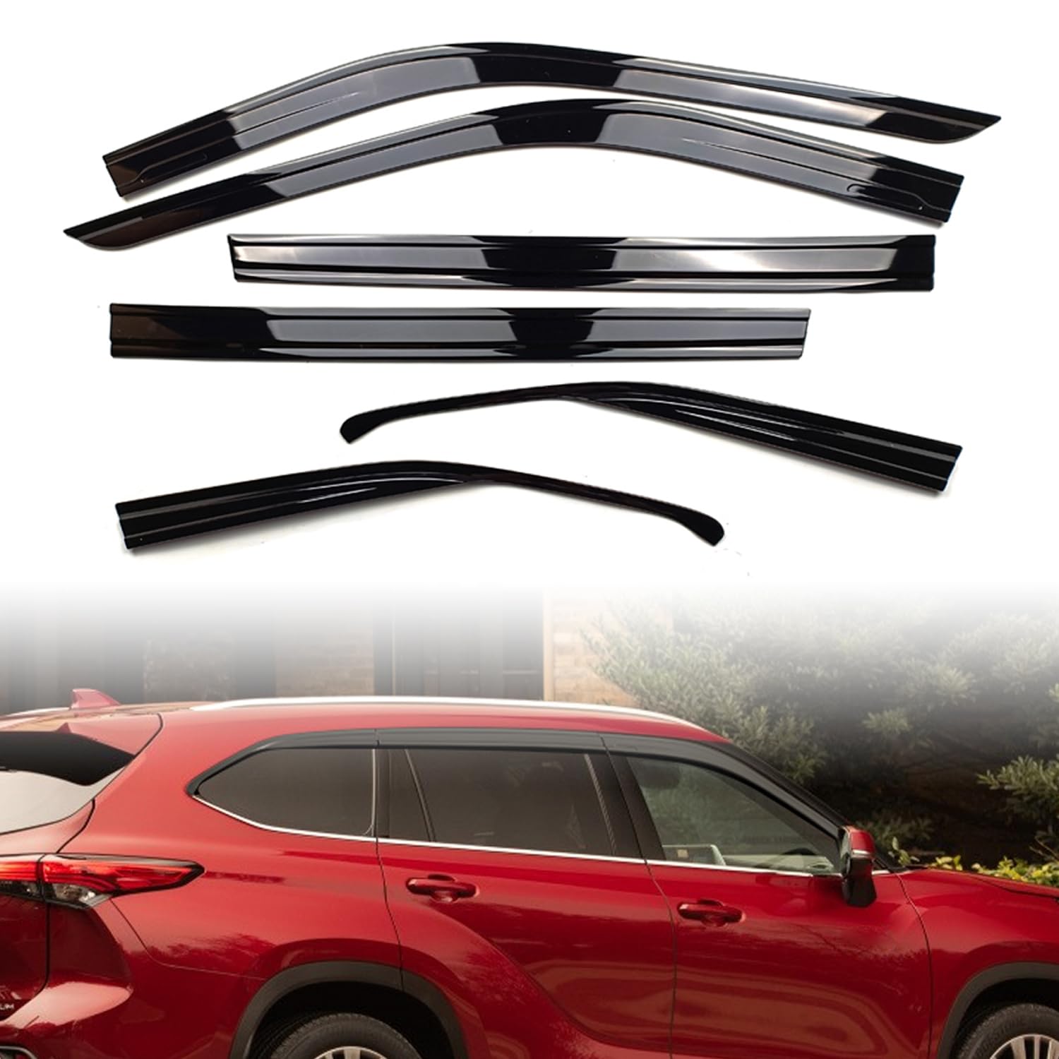 Amazon.com: GaofeiLTF 6 PCS Black Rain Guards Fit for 2020 2021 2022 ...