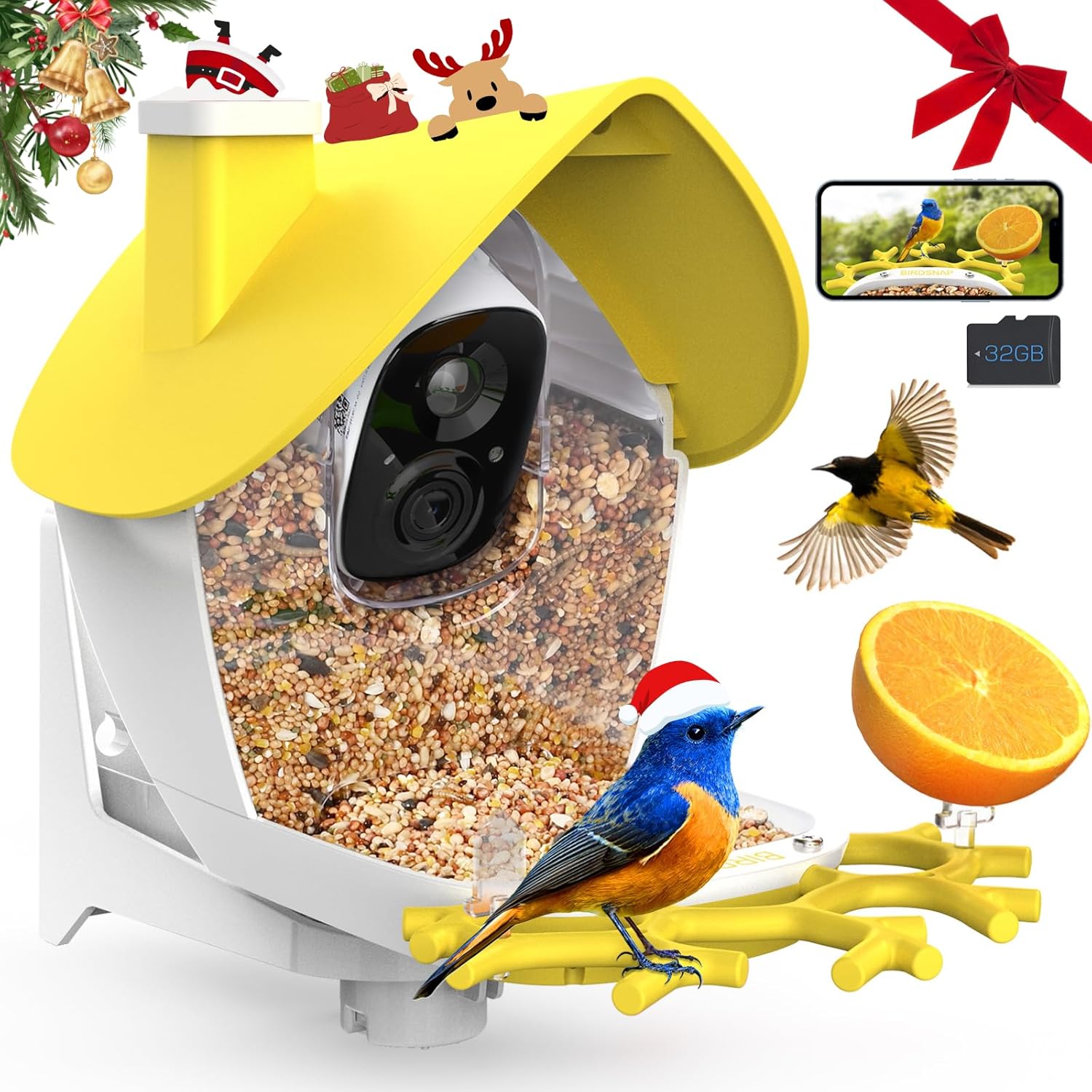 Amazon.com : birdsnap® MON - Bird Feeder with Camera, 2K Detachable ...