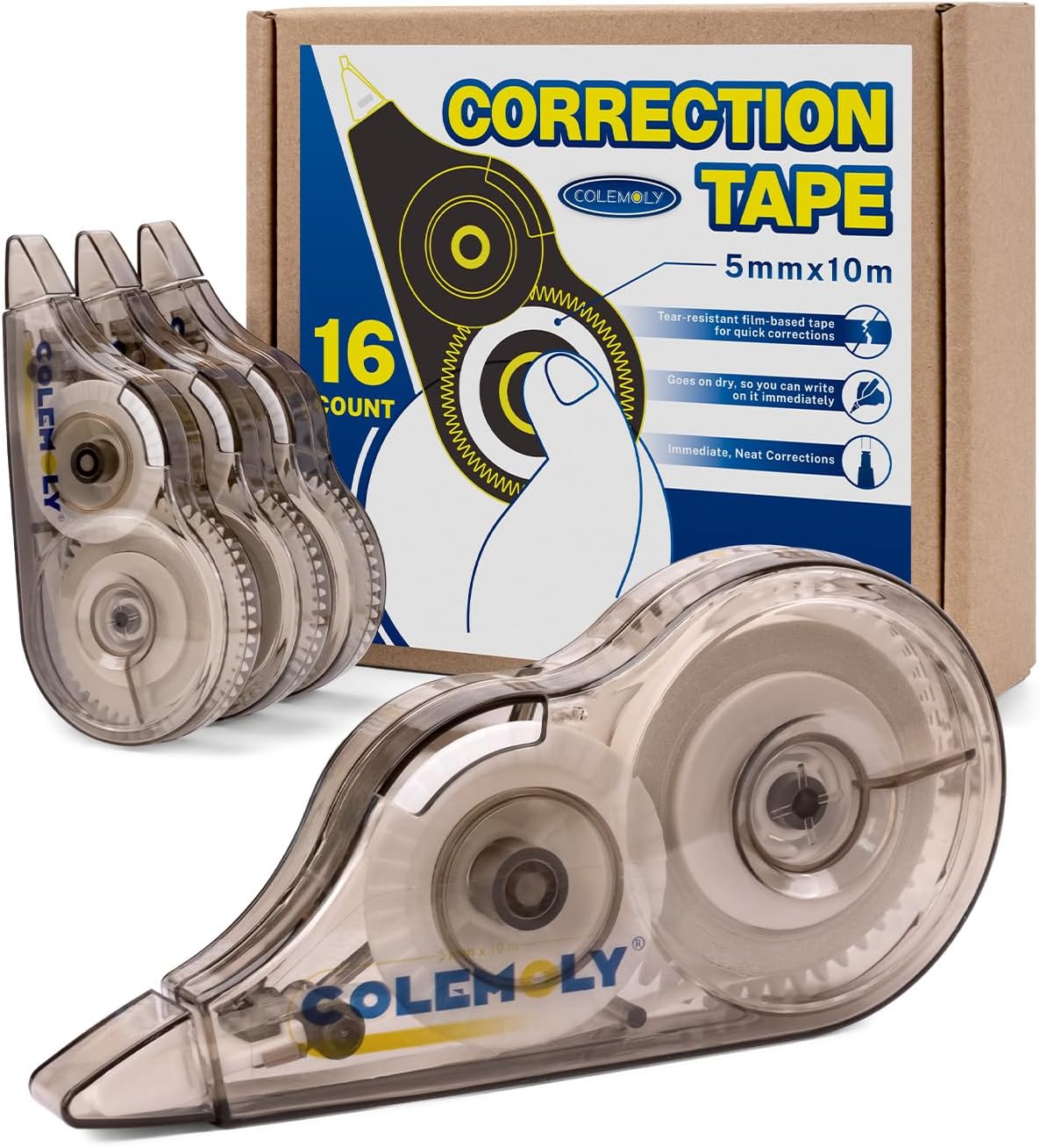 Amazon.com : Lzerking Correction Tape, White, 6-Count, Make Instant ...