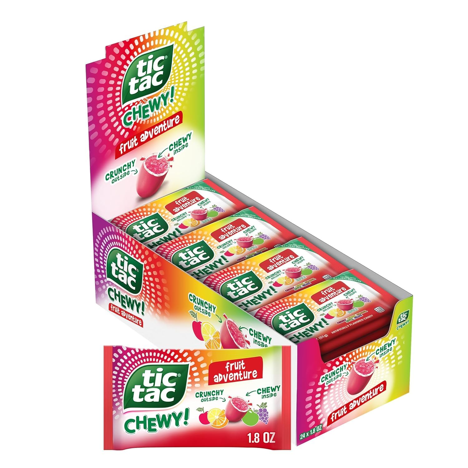 Amazon.com: Tic Tac Chewy Fruit Adventure Candy, Bulk 24 Pack, Fruit ...