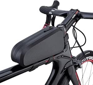 Amazon.co.jp: Bicycle Top Tube Bag, Waterproof, Large Capacity ...