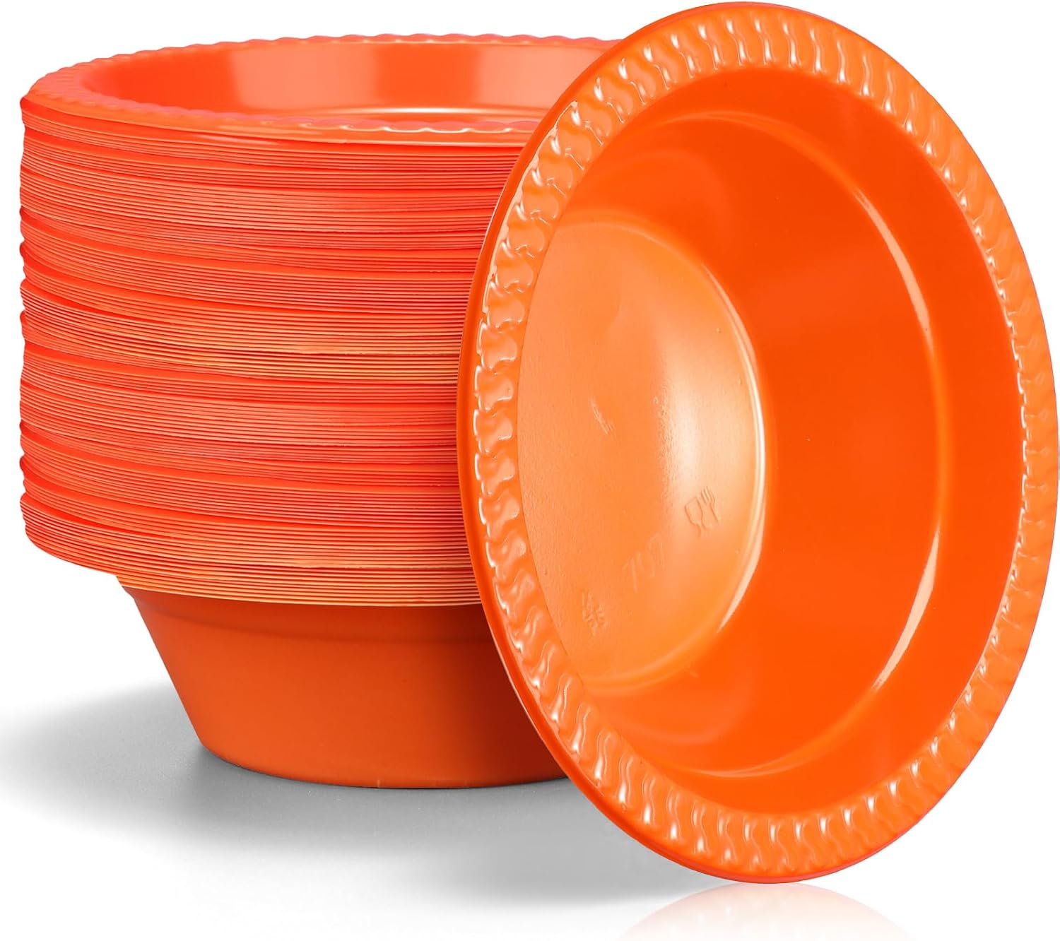 Amazon.com: wlilupah 120 Pack 12 oz Orange Disposable Plastic Bowls ...