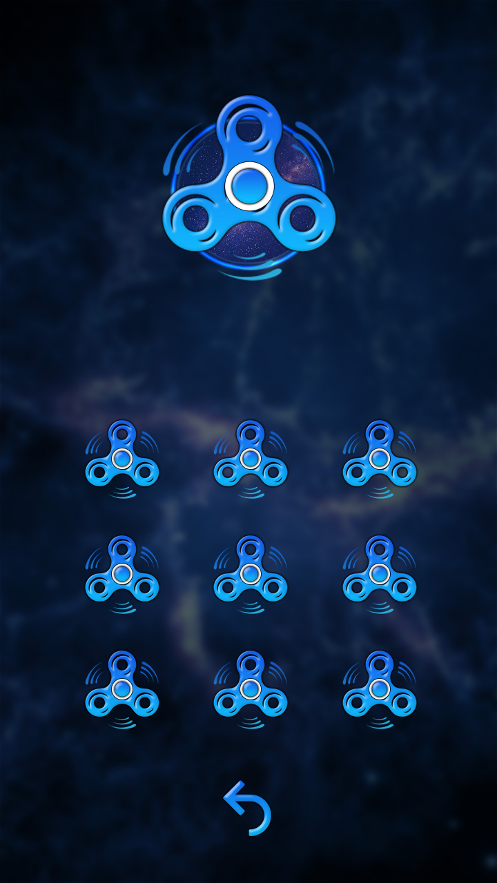 Blue Clock Fidget spinner Screen Locker Theme - App on Amazon Appstore