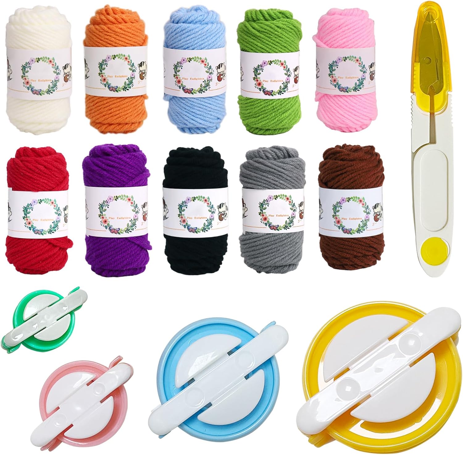Amazon.com: Pompom Makers, CHELIZIYA Pom Poms Maker Tool Set DIY Fluff ...