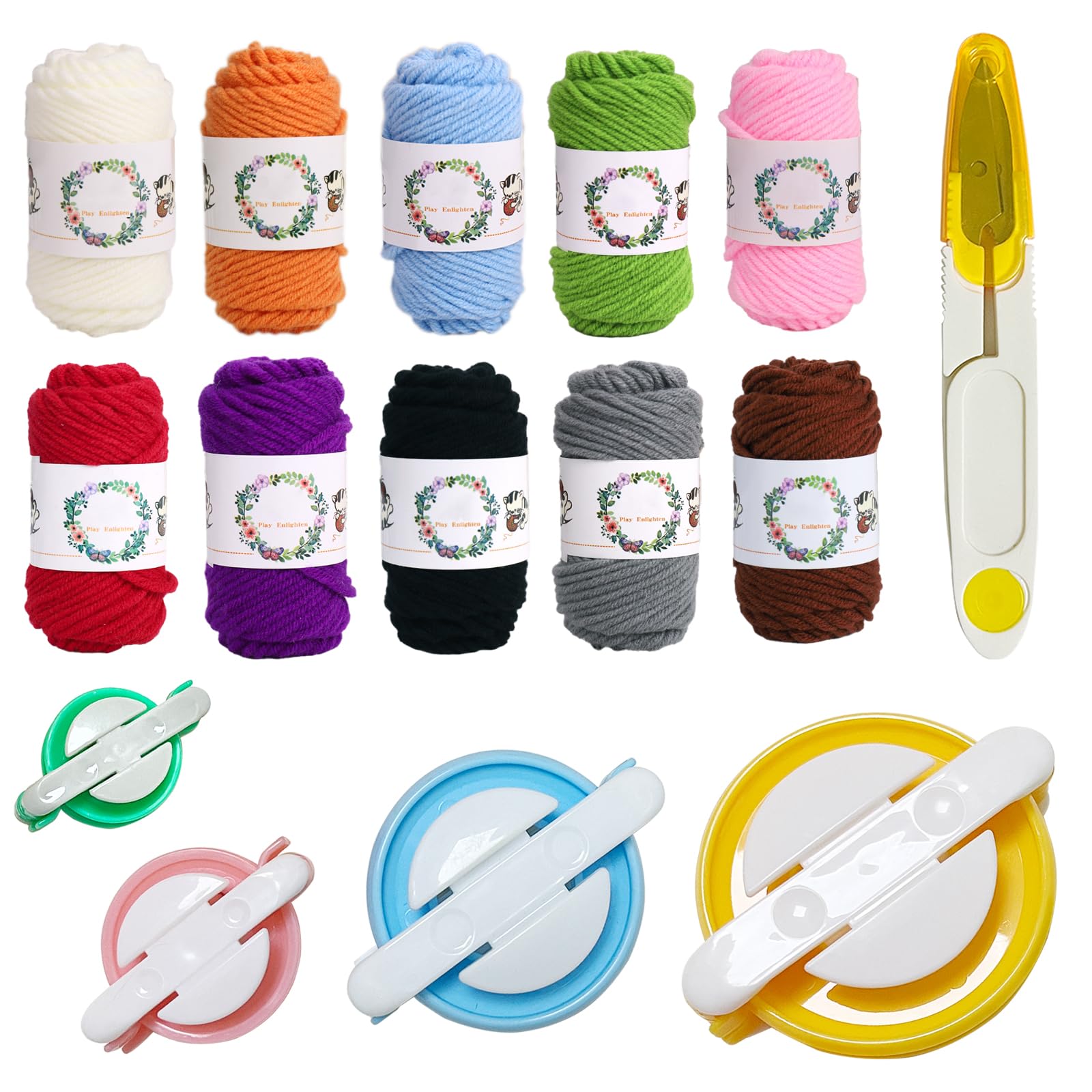 Amazon.com: Pompom Makers, CHELIZIYA Pom Poms Maker Tool Set DIY Fluff ...