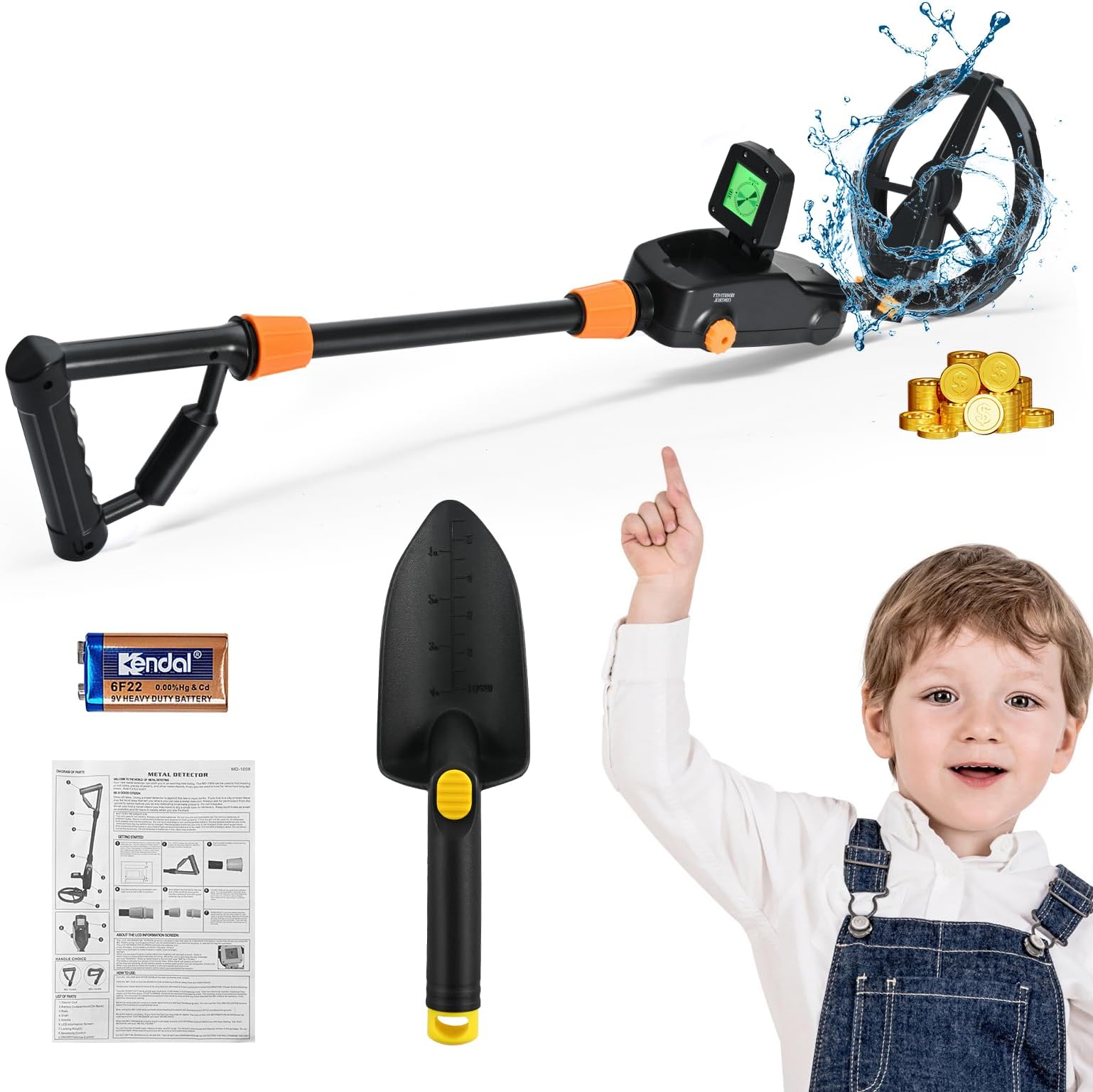 SenDeluz Metal Detector, Kids Metal Detector with LCD and SOUND ...