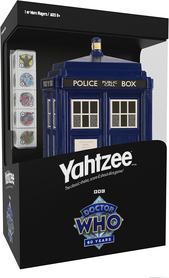 Amazon.com: YAHTZEE: Doctor Who TARDIS 60th Anniversary Edition : Toys ...