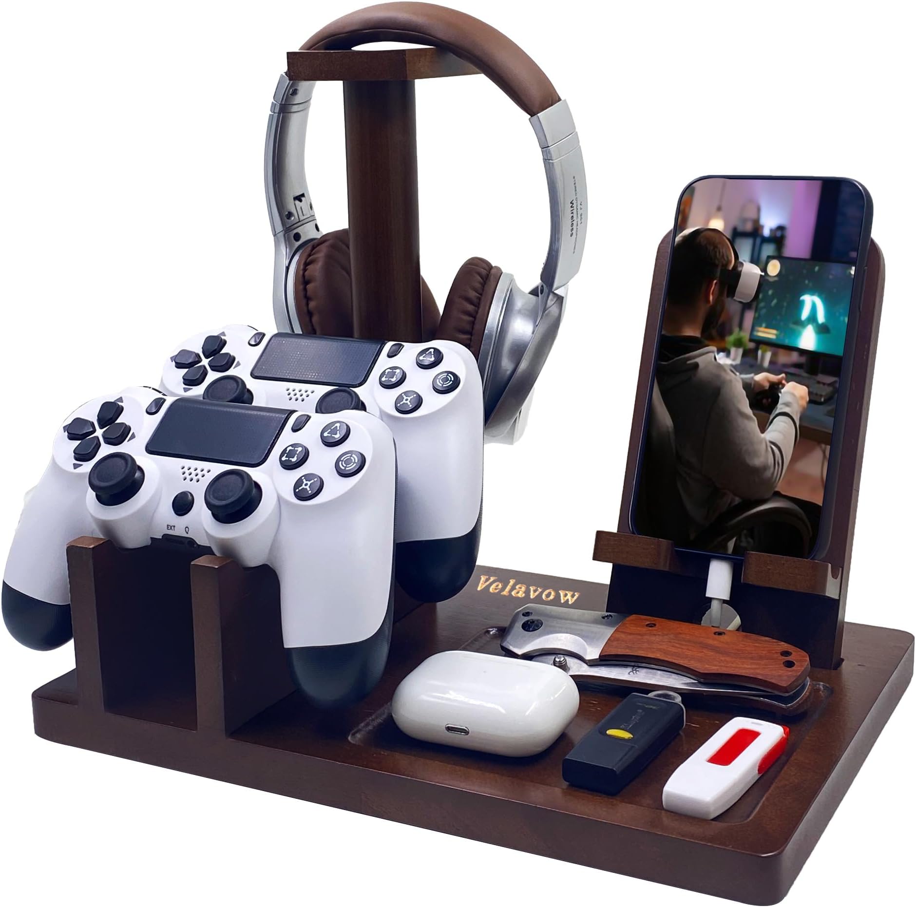 Amazon.com: Gamer Gifts for Men Gaming Controller Organizer with ...