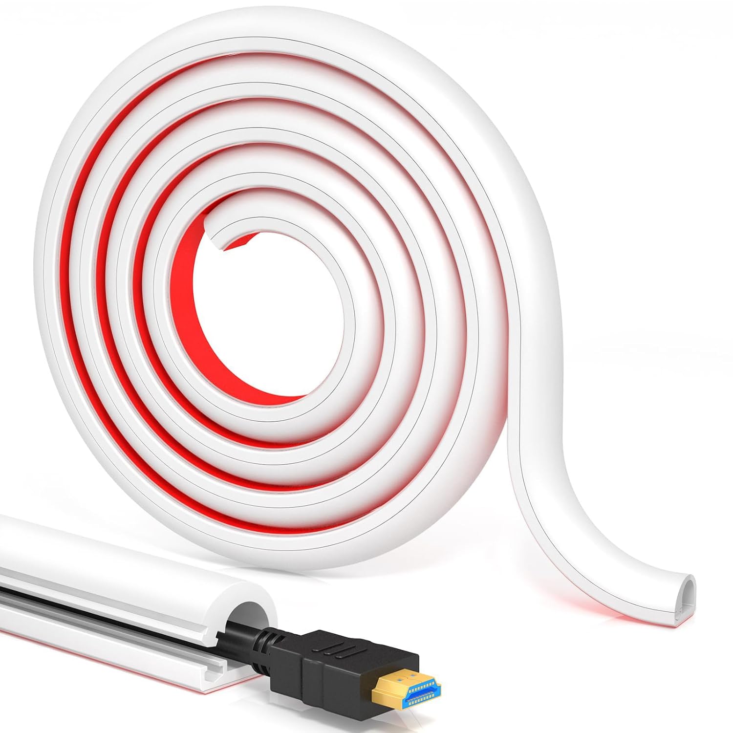 Ramoni Wire Hider on Wall, 2M/6.6ft PVC Wire Organiser, Cable Protector ...