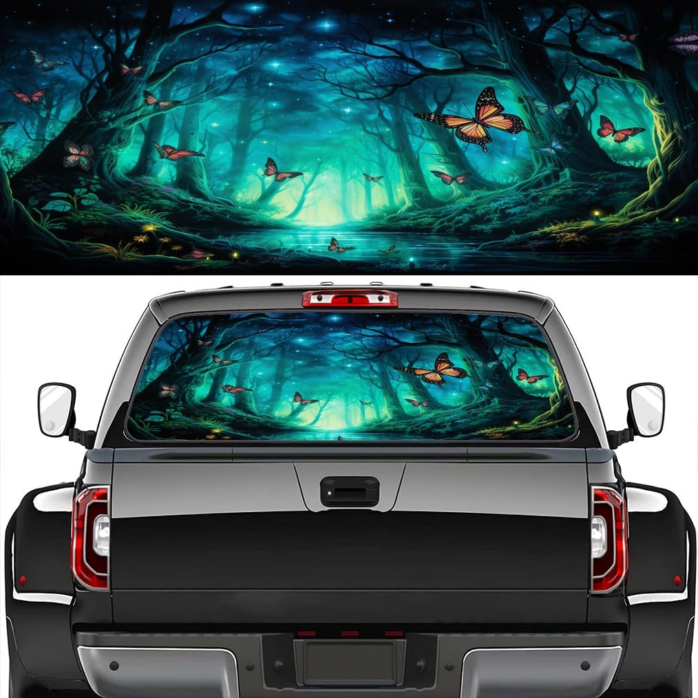 Amazon.com - Dunmat Dream Forest Truck Rear Window Decals Fantasy ...