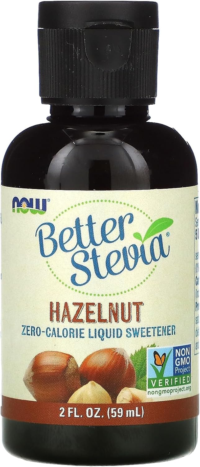 Amazon.com : NOW Foods BetterStevia Hazelnut Zero-Calorie Liquid ...