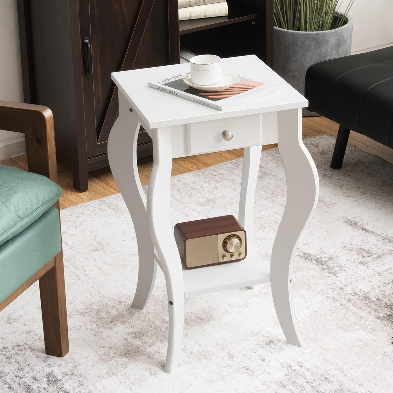 Amazon.com: The Lakeside Collection Twisted Side Table Distressed White ...