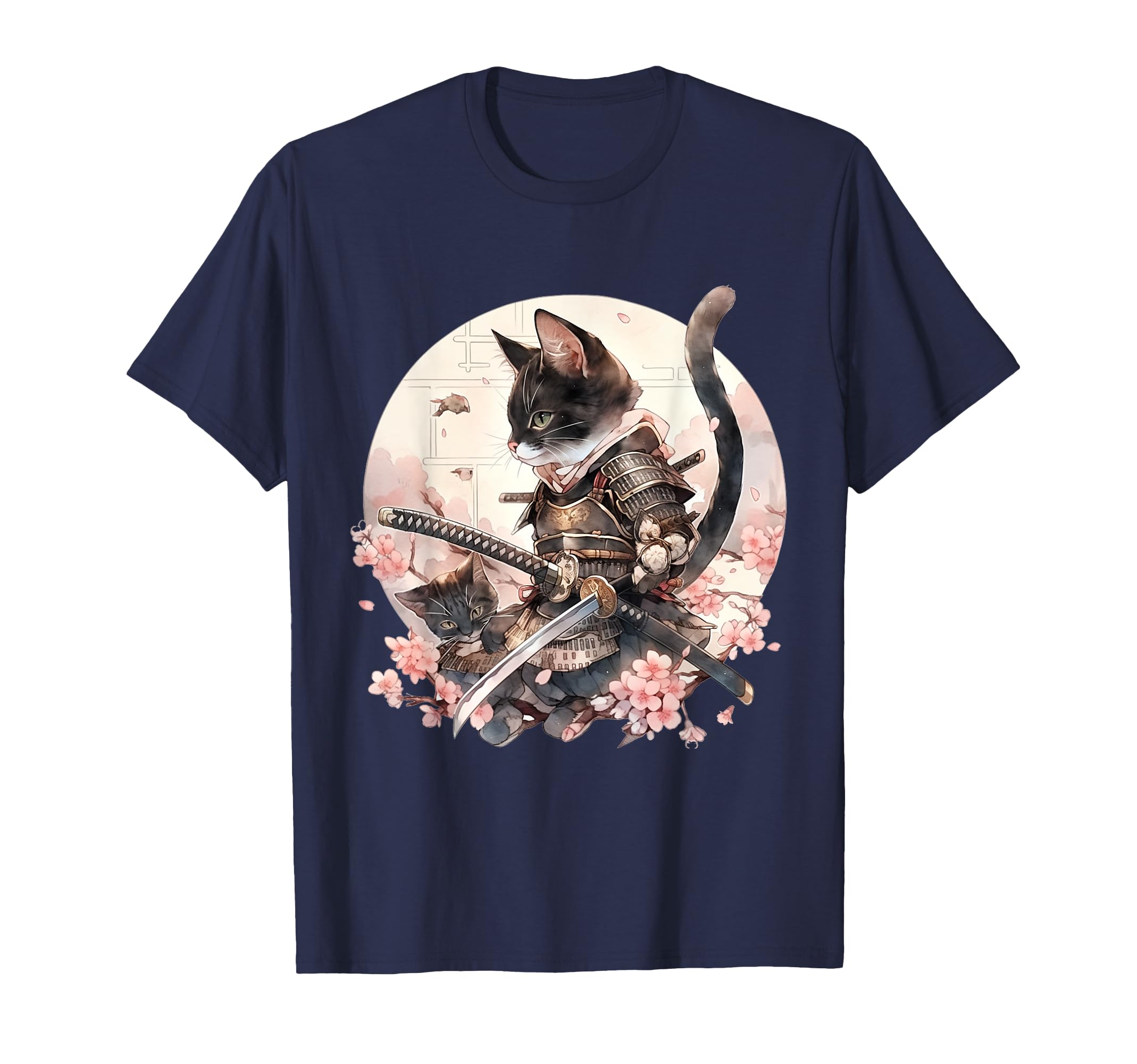 Amazon.com: Japanese Art Cat Ninja Ukiyo-e Anime Style Samurai Cat T ...