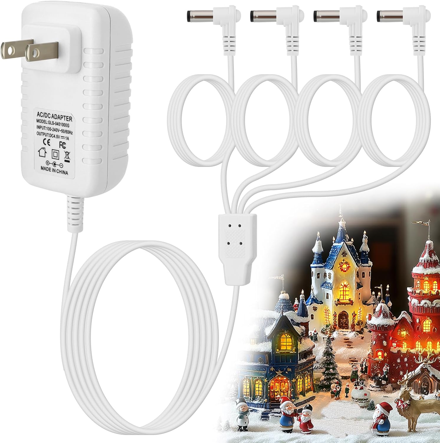 Amazon.com: Aulock 4.5V Power Adapter Compatible with Lemax Christmas ...