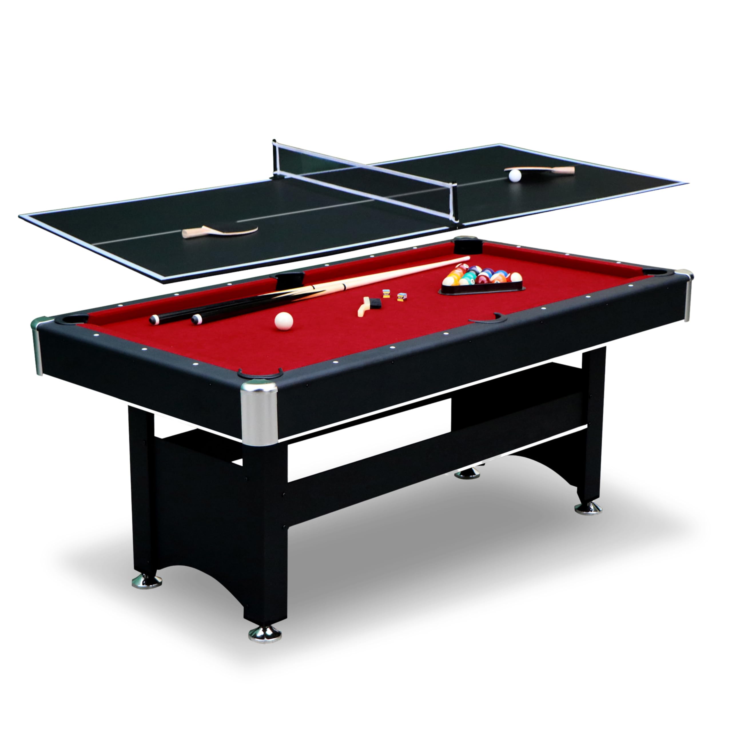 Amazon.com : Hathaway Spartan 6 Ft Pool Table, with Ping Pong Multi ...