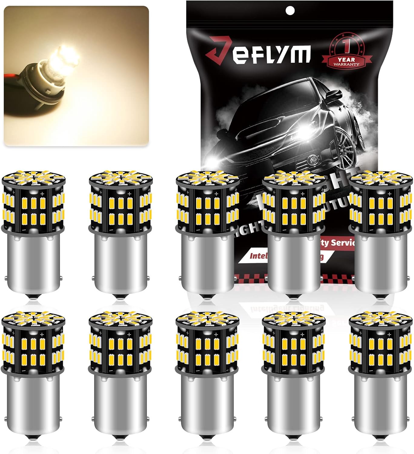 Amazon.com: JEFLYM 1156 1141 7506 Led Bulbs for RV, P21W 1003 1073 ...