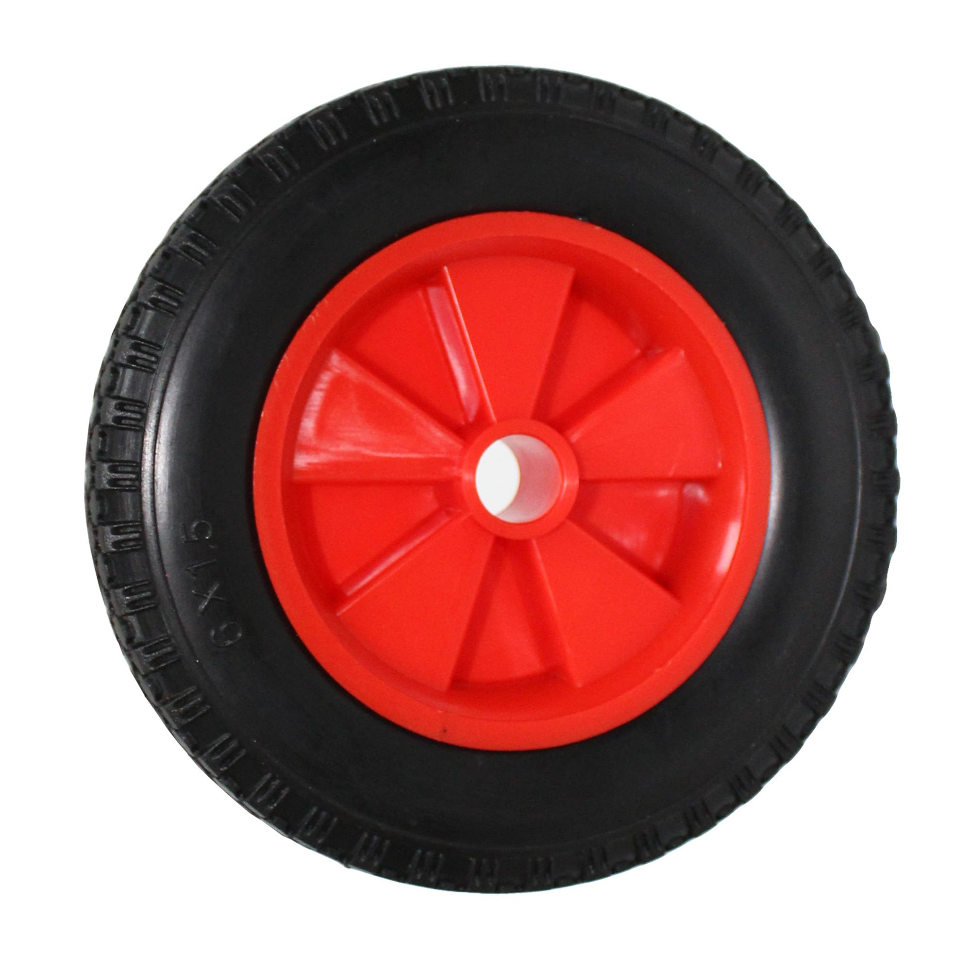 Product Pro 6" Red Puncture Proof Wheel 1.25-4.00 for 16mm Axle Shaft ...
